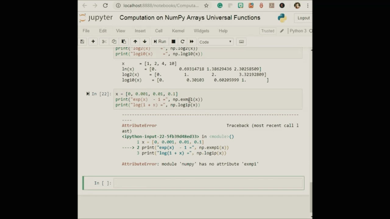 Exponents and Logarithms || Python || Numpy || Data Science || Machine Learning