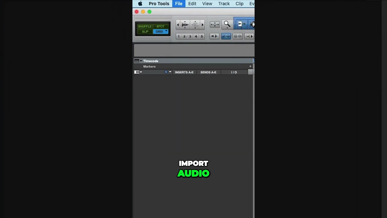 Import Audio in Pro Tools like a Pro #shorts #protools #beginners  #soundmixing