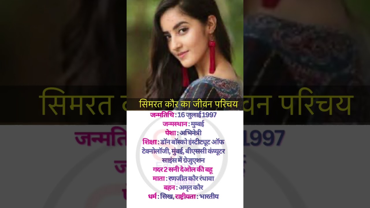 Actress Simran Kaur ka jivan parichay #biography #simran #bollywood #shortvideo