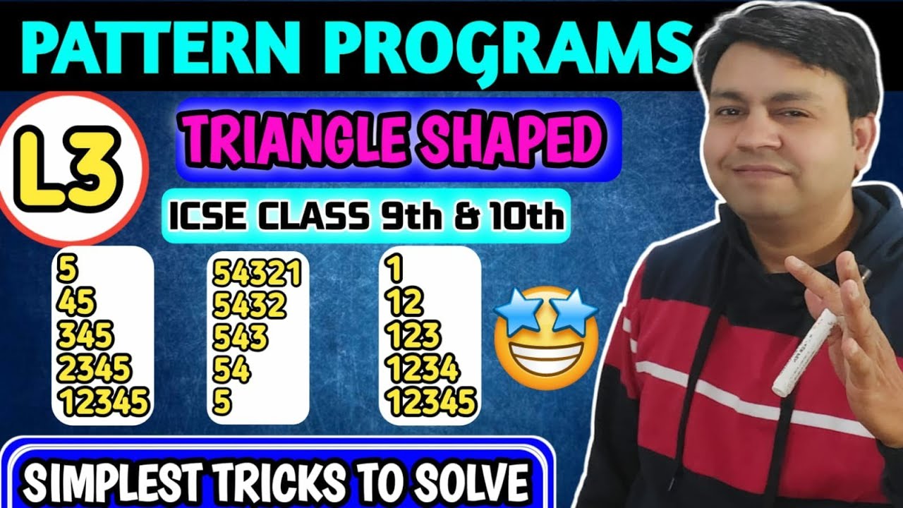 Lec 3 || Java Triangle Pattern Programs | Nested Loop Patterns in Java | Triangle Pattern Programs