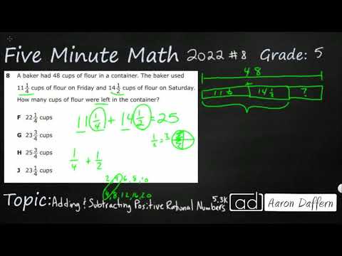 5th Grade STAAR Practice Adding and Subtracting Positive Rational Numbers (5.3K - #12)