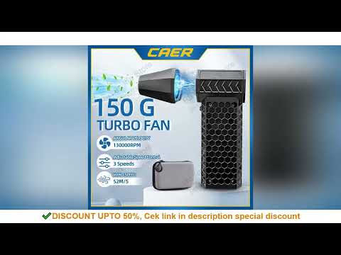 HOT CAER Turbo Jet Violent Fan with Storage Bag 130000RPM Wind Speed 52m/s Portable Mini Air Blower