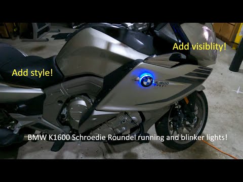 BMW K1600 GTL Schroedie roundel lights DIY - How to add more visibility and style to your bike!