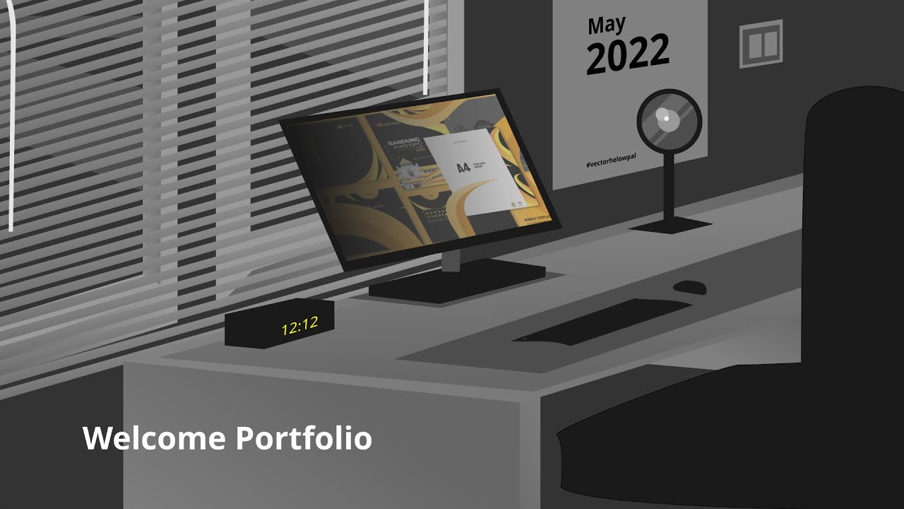 How To : Begginer Way Making Portfolio For Behance And Dribbble Using Inkscape 2022. Speed Drawing.