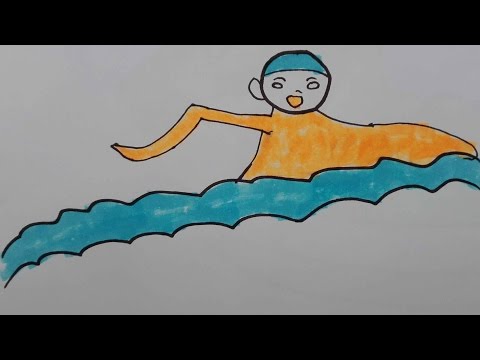 How to draw a swimming pool-draw swimming pool water-draw a square pool ...