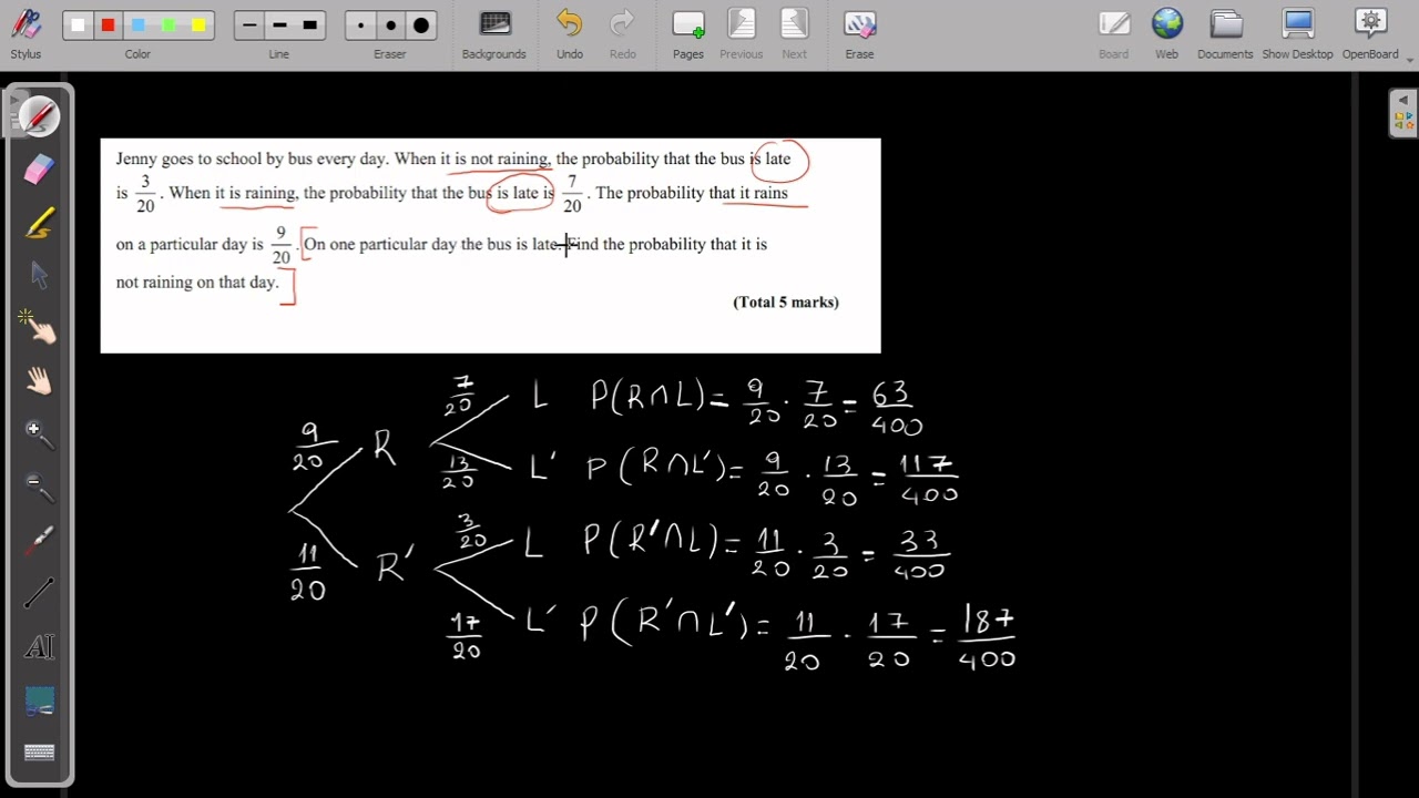 Tree diagrams and conditional probability-IB Maths AI and AA