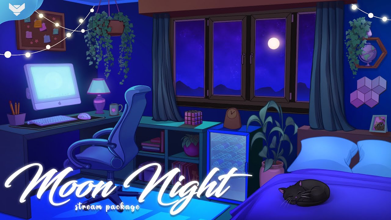 Moon Night Stream Overlay Package by StreamSpell