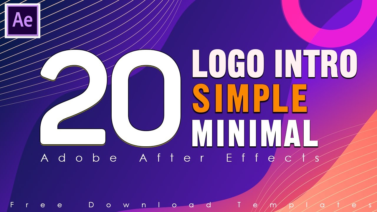 20 Free Modern Trends Logo Intro for Adobe After Effects Template