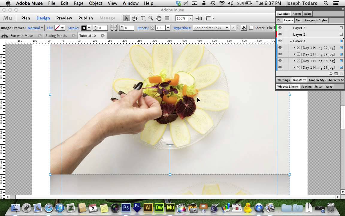 Adobe Muse CC Parallax Tutorial | Sliding Panels
