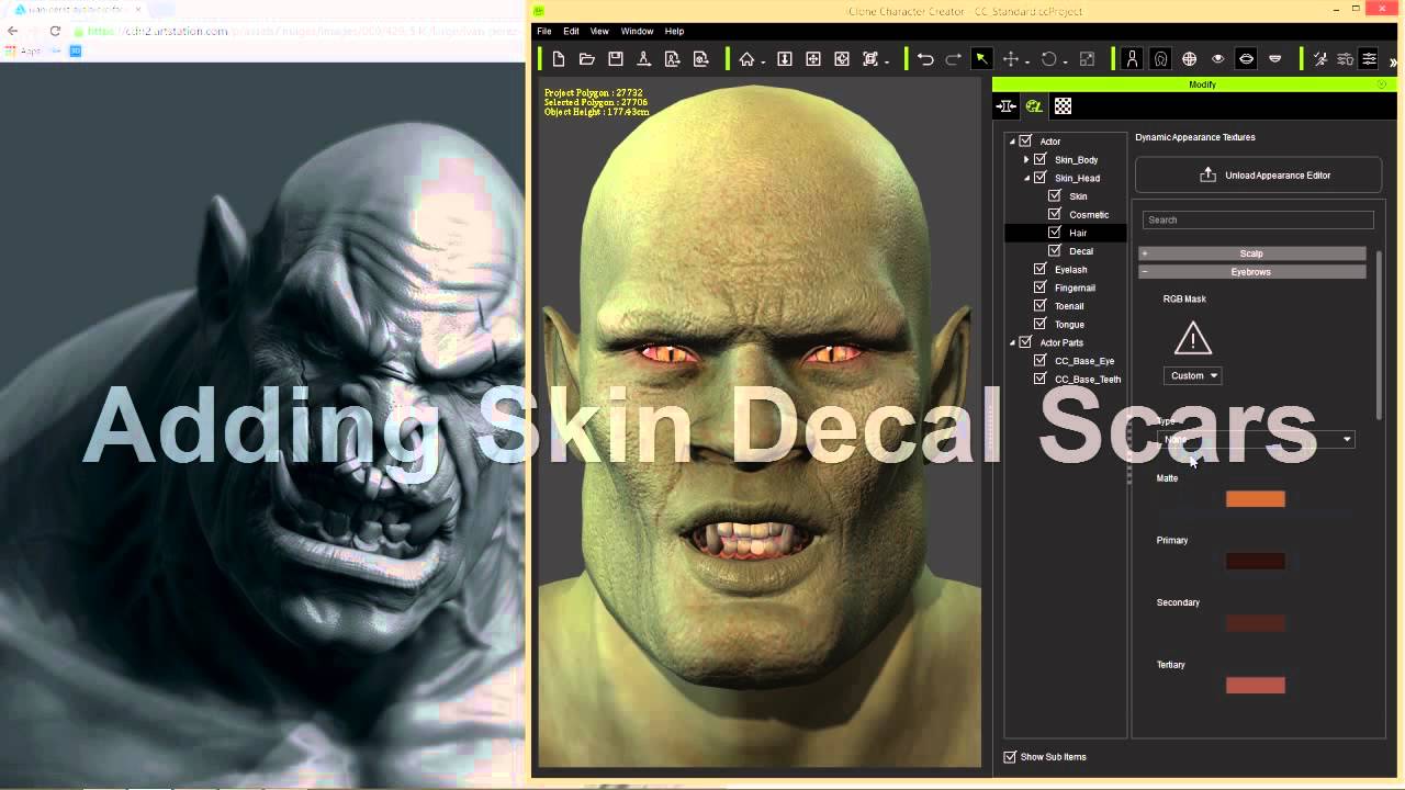 iClone Character Creator Tutorial - Advanced Facial Modification: Orc