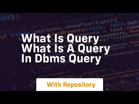 what is query what is a query in dbms query