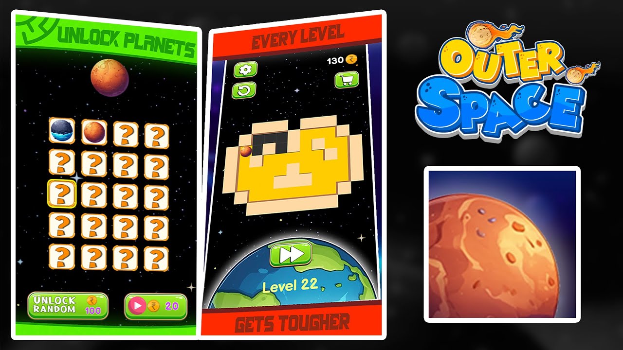 Outer Space || Construct 3 Game Template || Source code