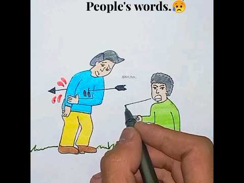 People Words.😓||Deep meaning drawing ❤️||#shorts #viral #drawing #trending