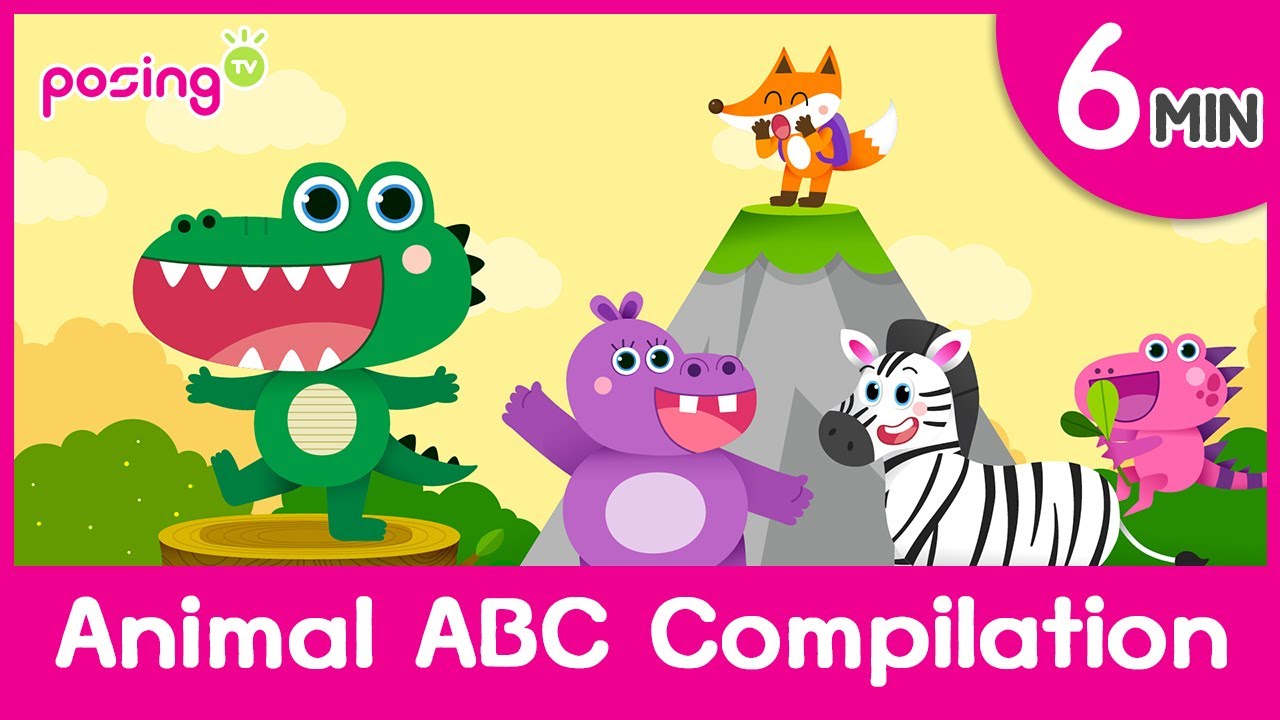 🦁Animal ABC Compilation | Phonics | Let's Play | The Alphabet Song♪ | Animal Song | posingTV