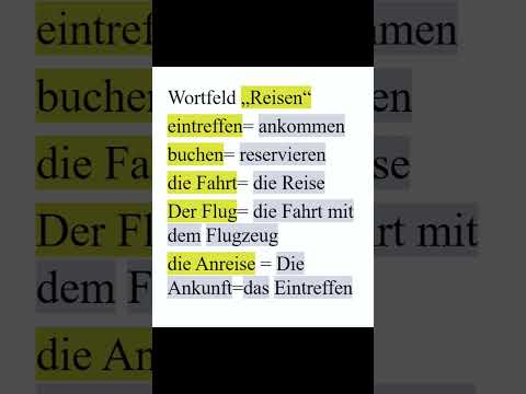 Telc-DTB-B2 Wortschatz Wortfeld"Reise" #b2 #deutschlernen