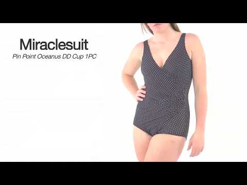 Miraclesuit Pin Point Oceanus Underwire One Piece Swimsuit (DD Cup) | SwimOutlet.com