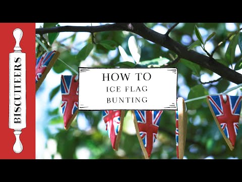 How to ice Biscuit Flag Bunting | Hand-Iced Cookies | Biscuiteers Baking Company