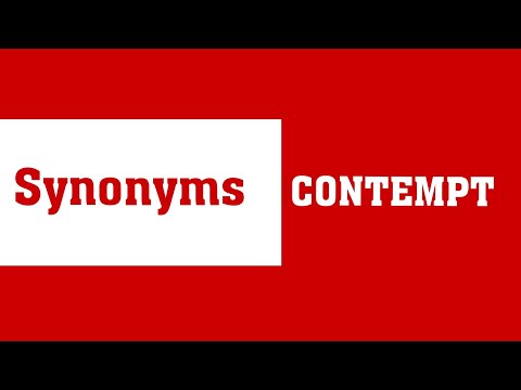 Synonyms of CONTEMPT ll MEVA English Vocabulary Development