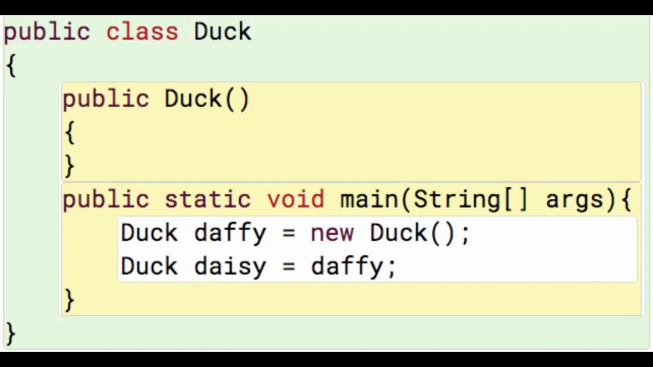 Java Objects 5: Two references to the same Object