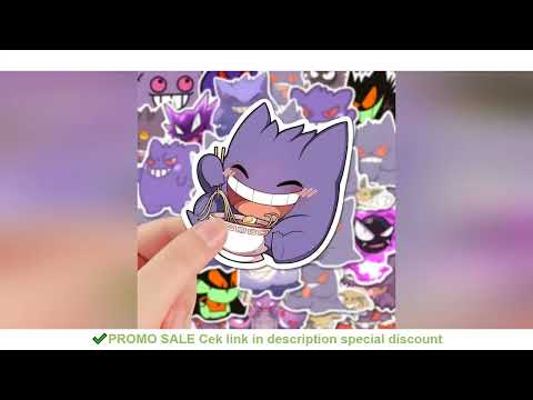 10/20/40/80pcs Funny Gengar Anime Stickers Pokemon Cartoon Decals DIY Luggage Laptop Waterproof Kid