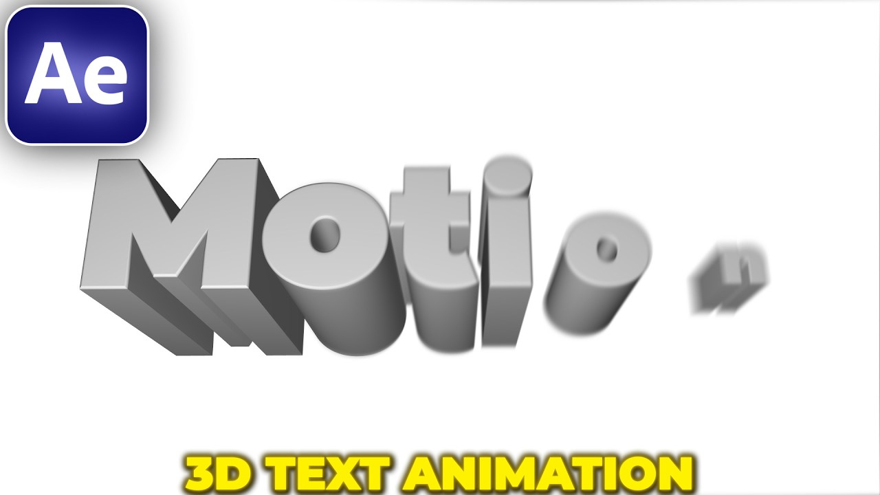 3D TEXT ANIMATION in After Effects | No Plugins