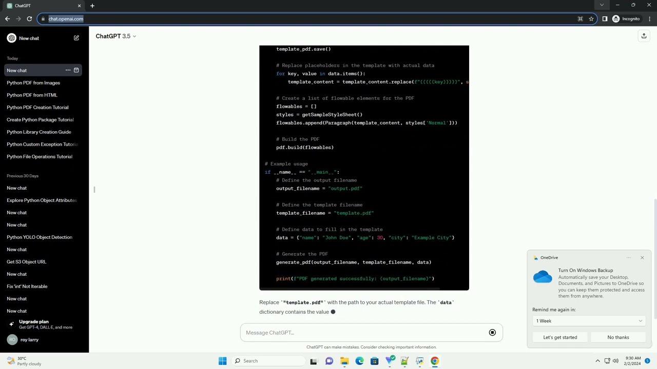 python create pdf from template