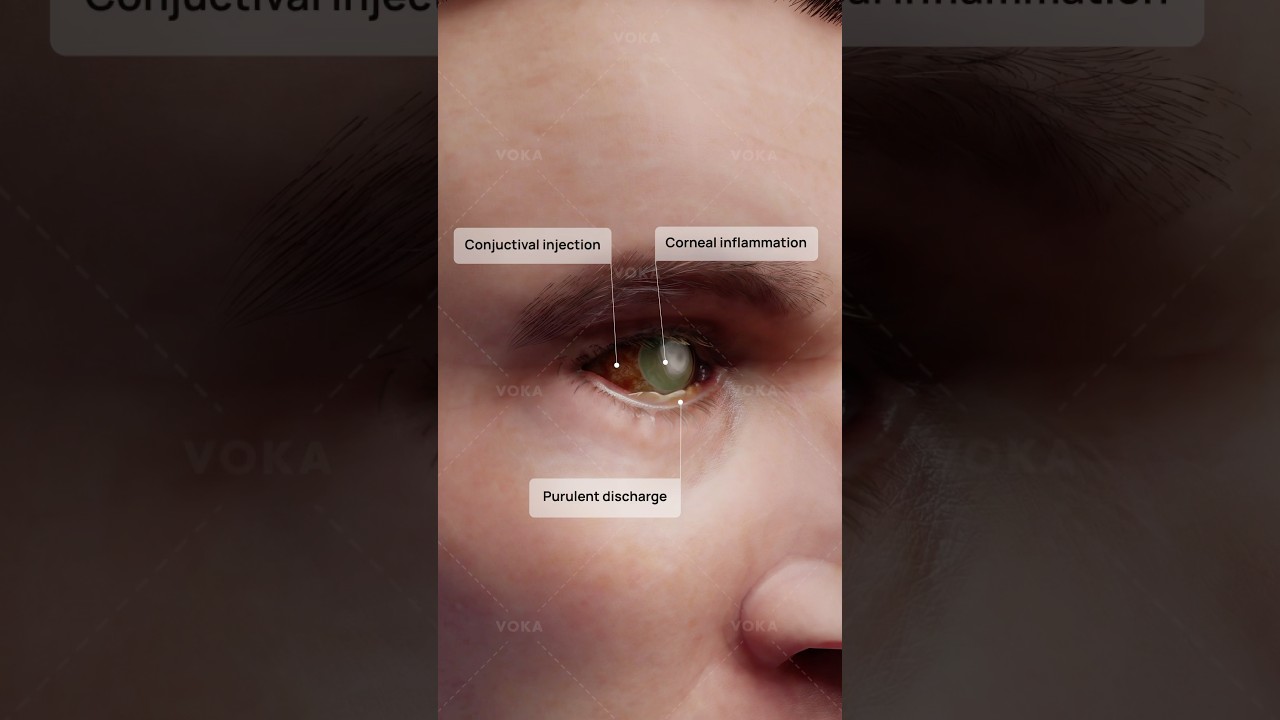 What is BACTERIAL KERATITIS and how does it affect the cornea? Explore in 3D with VOKA