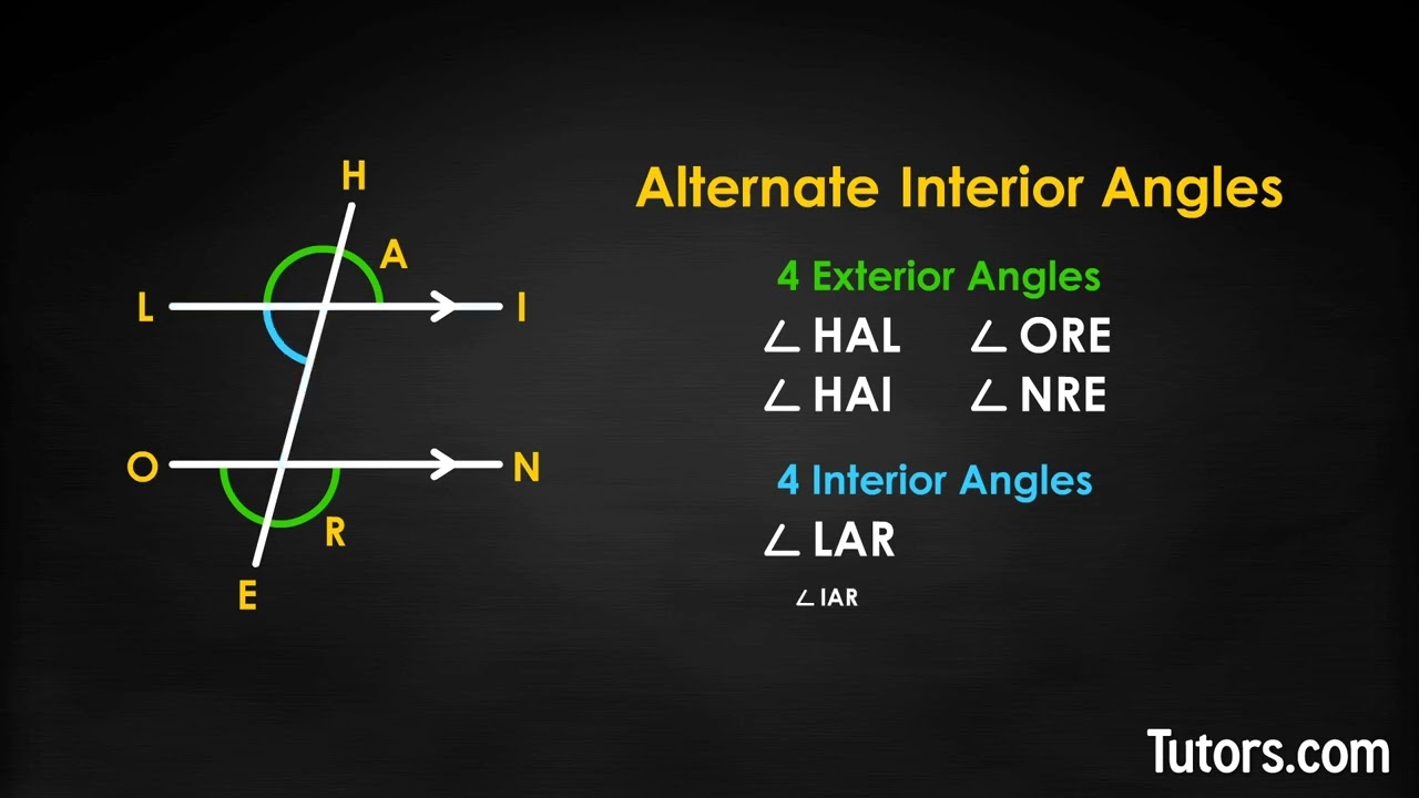 Alternate Interior Angles | Definition, Theorem, & Examples