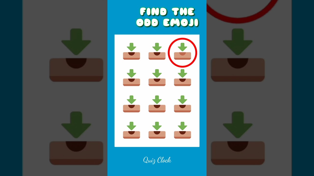 FIND THE ODD EMOJI PART 324 #shorts #emojichallenge #howgoodareyoureyes #emojipuzzlequiz #queddle