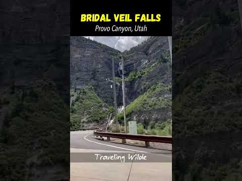 Bridal Veil Falls 🤩 BEST Waterfalls in Utah #waterfall #satisfying