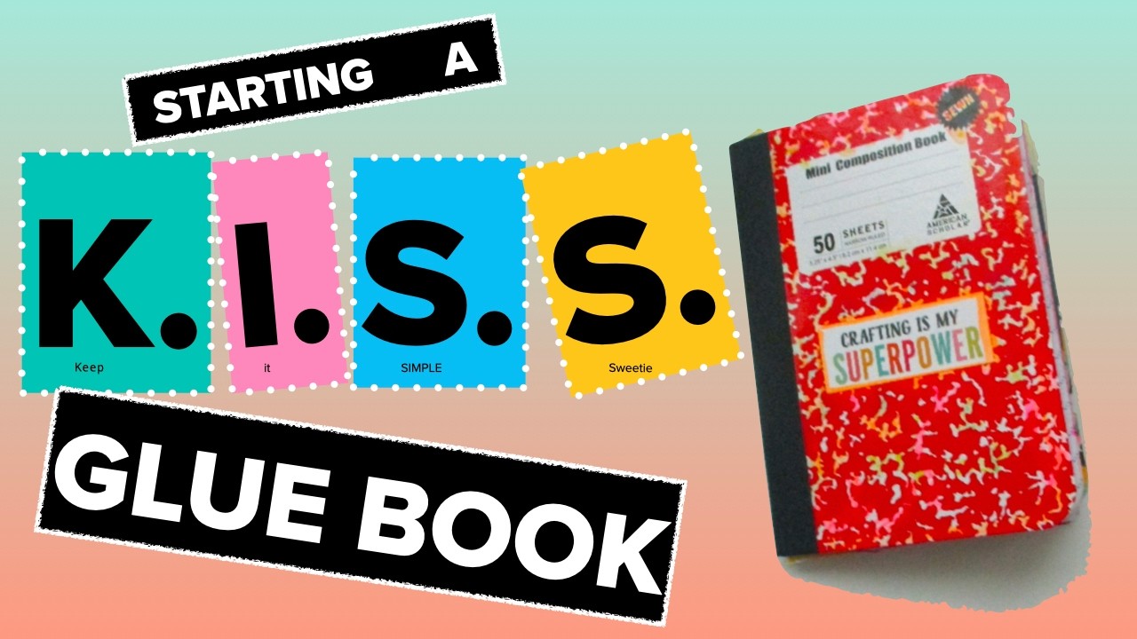 New Glue book! SIMPLE BeGINNer Mini Composition Notebook April 2026 #gluebooks #gluebook