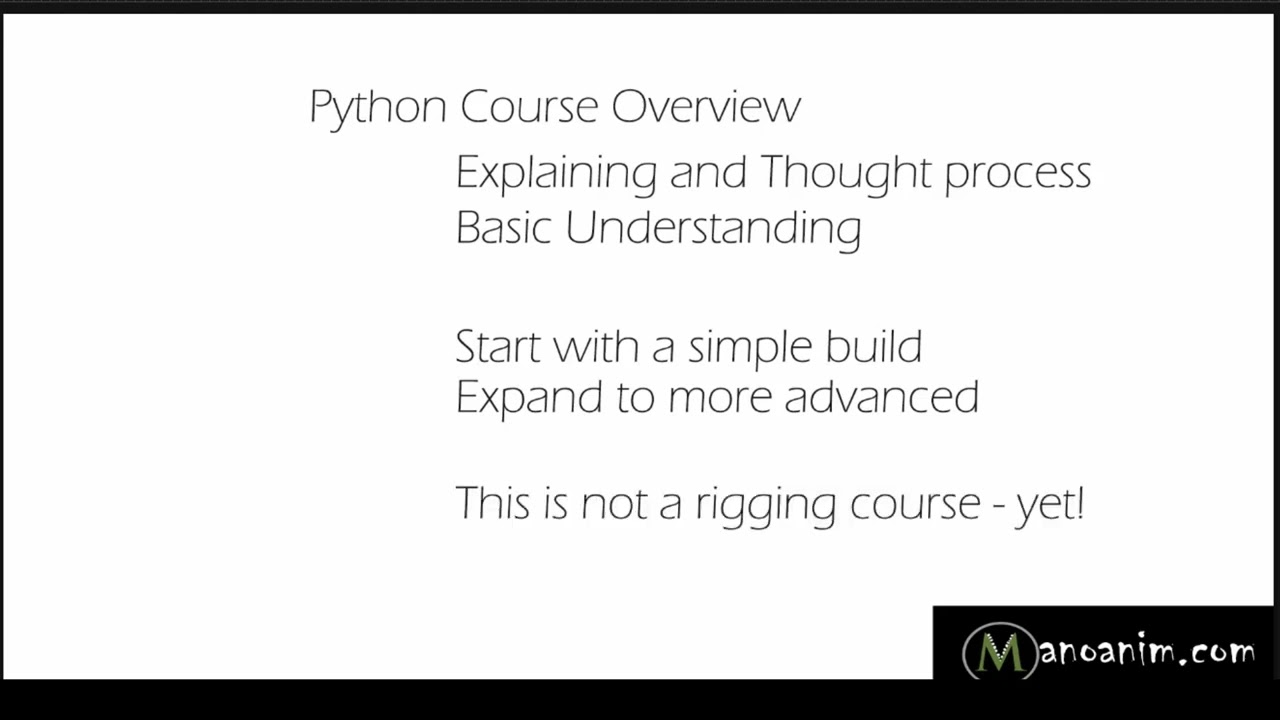 MAYA-PYTHON TUTORIAL pt1 - 101 Project Overview