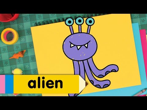 How to Draw an Alien ๐ฝ | Super Simple Draw | Step by Ste[