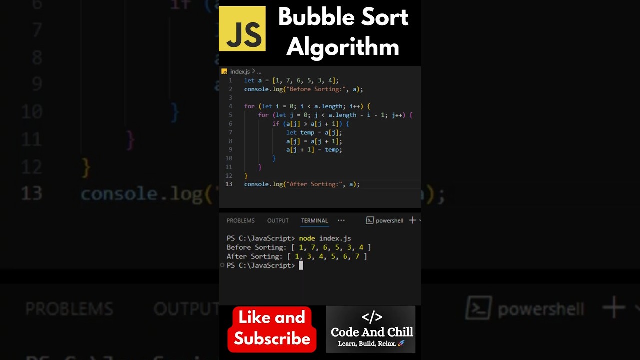 #2 (Method 1): Sorting Without .sort() in JavaScript! 🚀