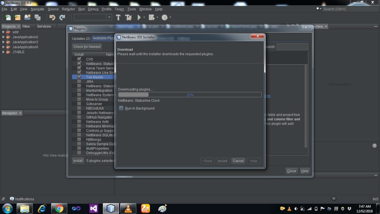 How to install java plugins in java netbeans