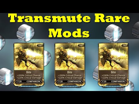 Warframe | Transmuting Rare Mods For New Rare Mods And Platinum!