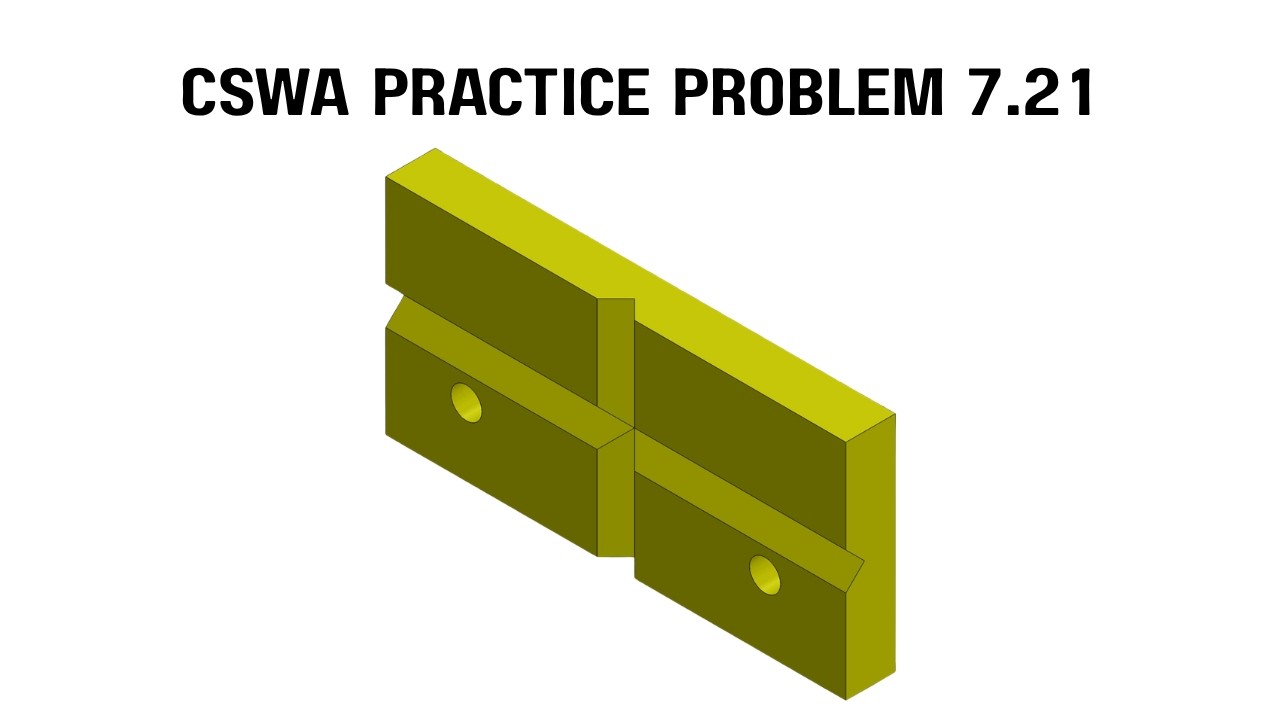 SolidWorks CSWA Practice Problem 7.21