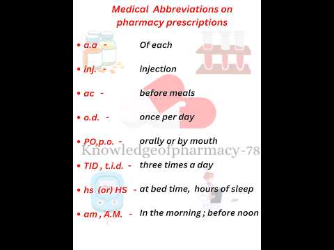Medical Abbreviations on pharmacy prescription 📝 #abbreviations #pharmacy #prescription #medicine