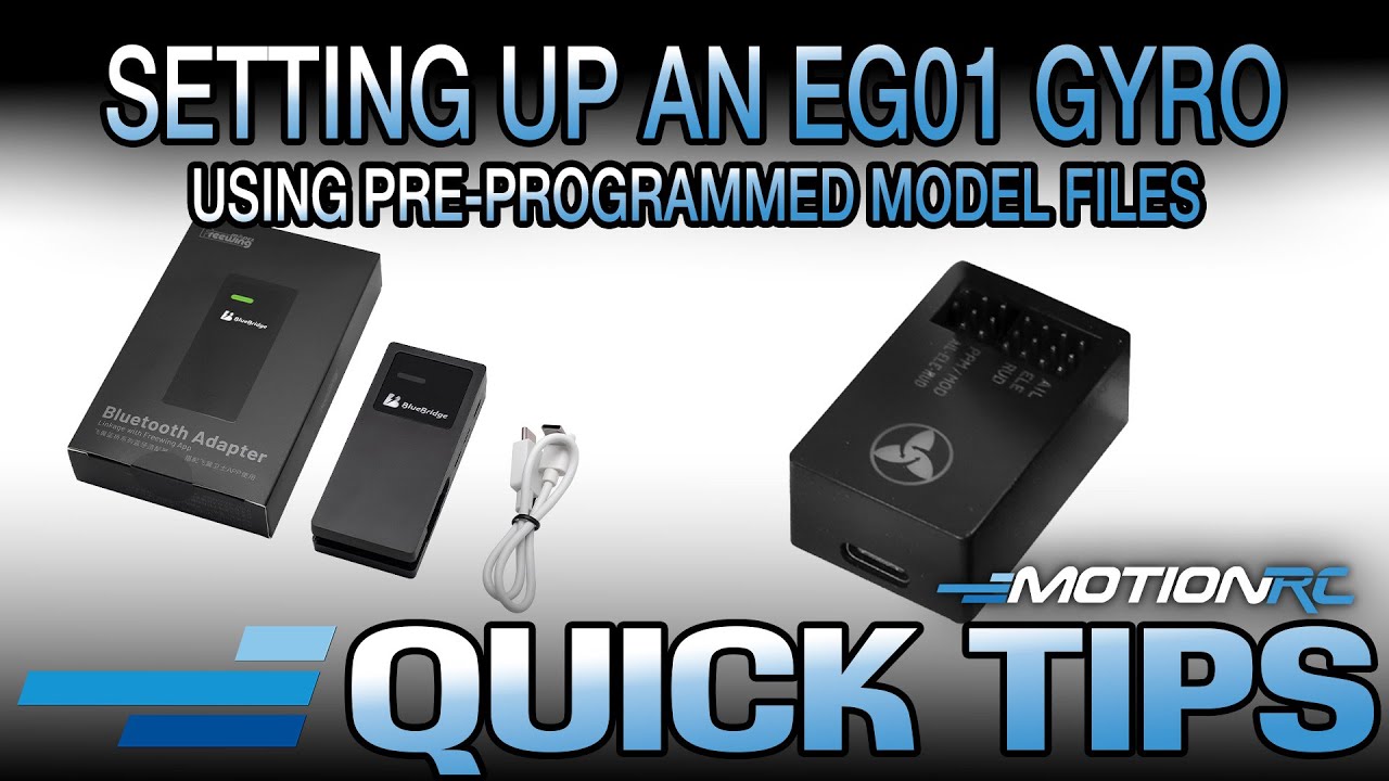 How To Set Up An EG01 Gyro Using Pre-Programmed Model Files | Quick Tip | Motion RC