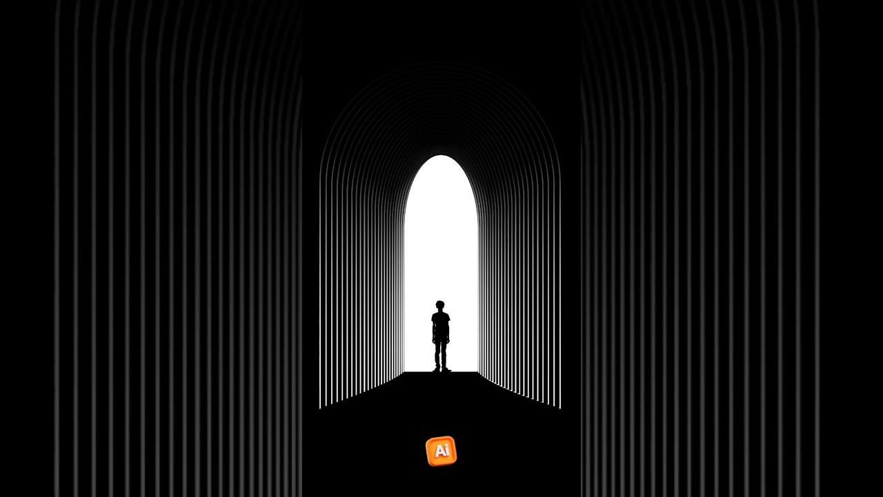 Creative Vector art in Adobe Illustrator #shorts #shortvideo #vector