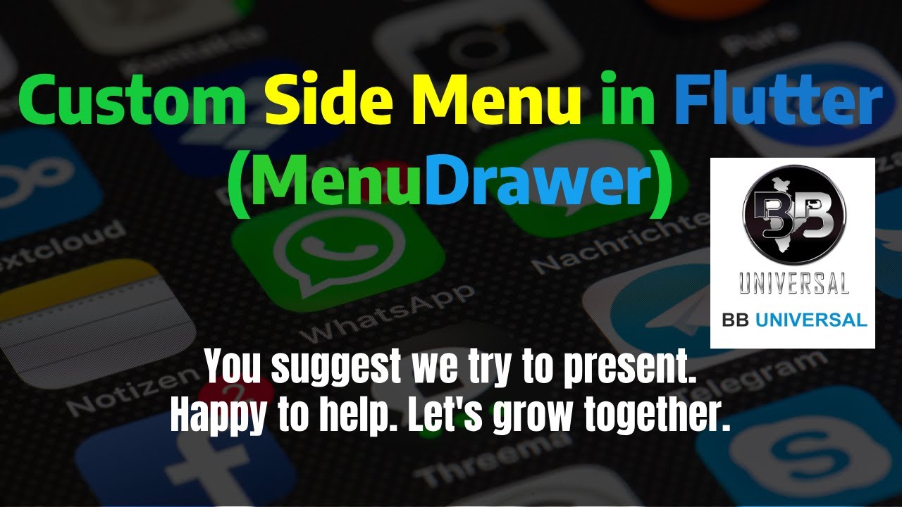 Custom Drawer in Flutter | MenuDrawer | Custom Side Menu