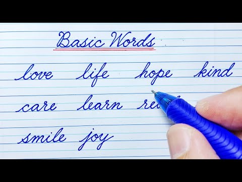 Cursive Writing | English Basic Words | Cursive Handwriting Practice | Cursive Writing Practice