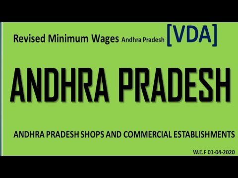 MINIMUM WAGES ACT OF ANDHRA PRADESH 2021 TELUGU