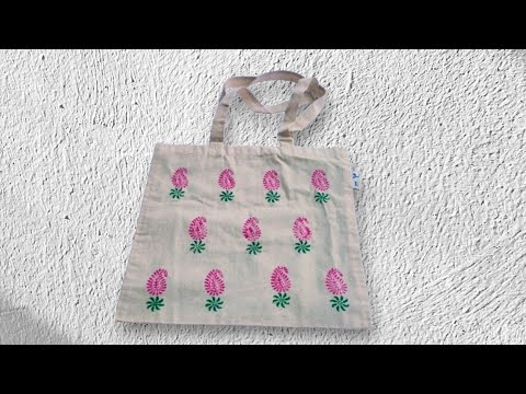 diy block printing kit / tote bag painting kit ...