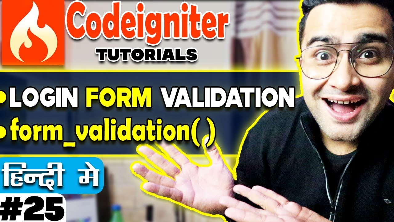 Codeigniter Mini Project Tutorial in Hindi/Urdu (Login Form Validation) | form_validation()