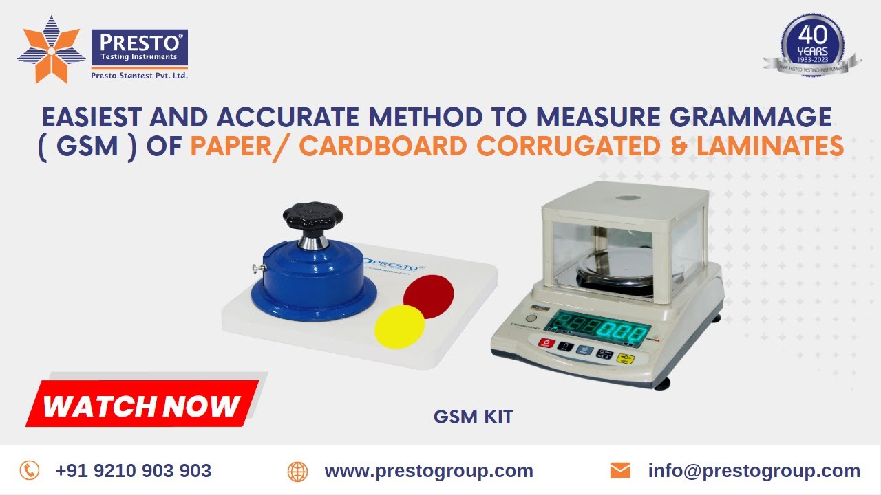 Easiest and accurate method to measure Grammage ( GSM ) of Paper/ Cardboard/Corrugated & Laminates