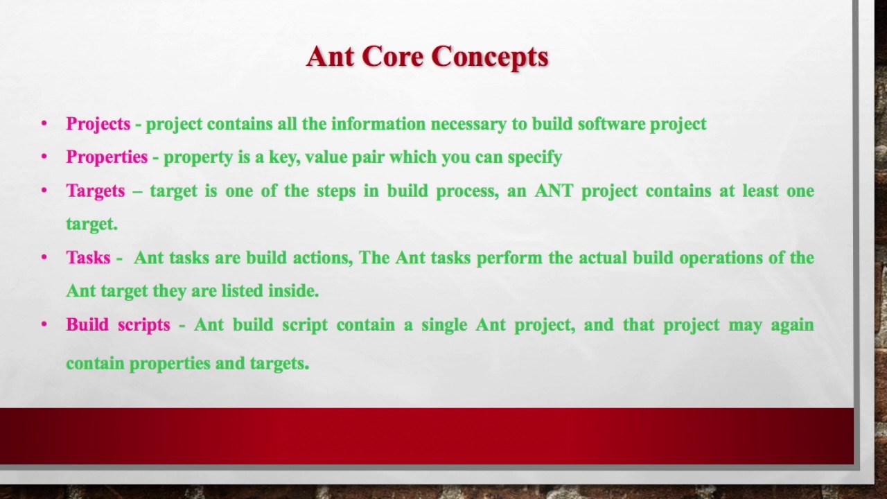 Apache Ant Core concepts