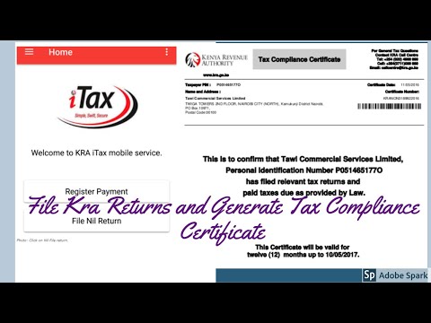 File Kra Returns and Generate Tax Compliance Certificate