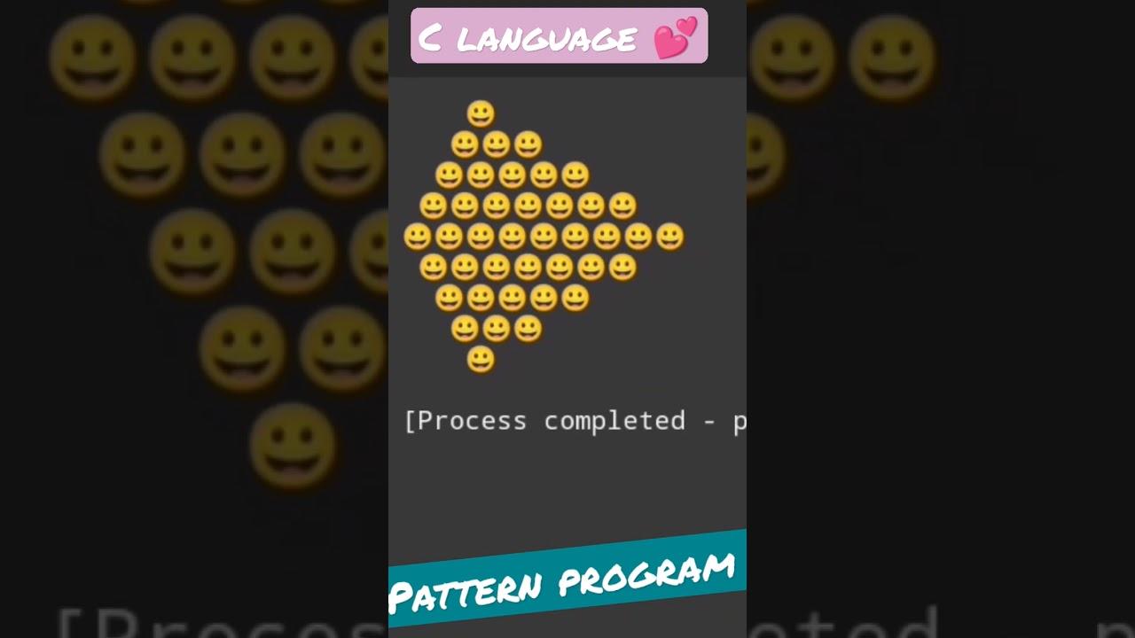 C Pattern program to print amazing design #programming #short #shorts #video #ststus #question