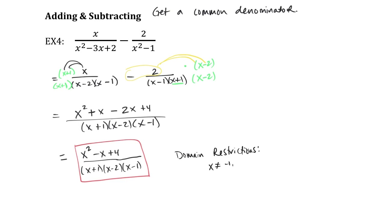 Math 135 - R.4 Rational Expressions